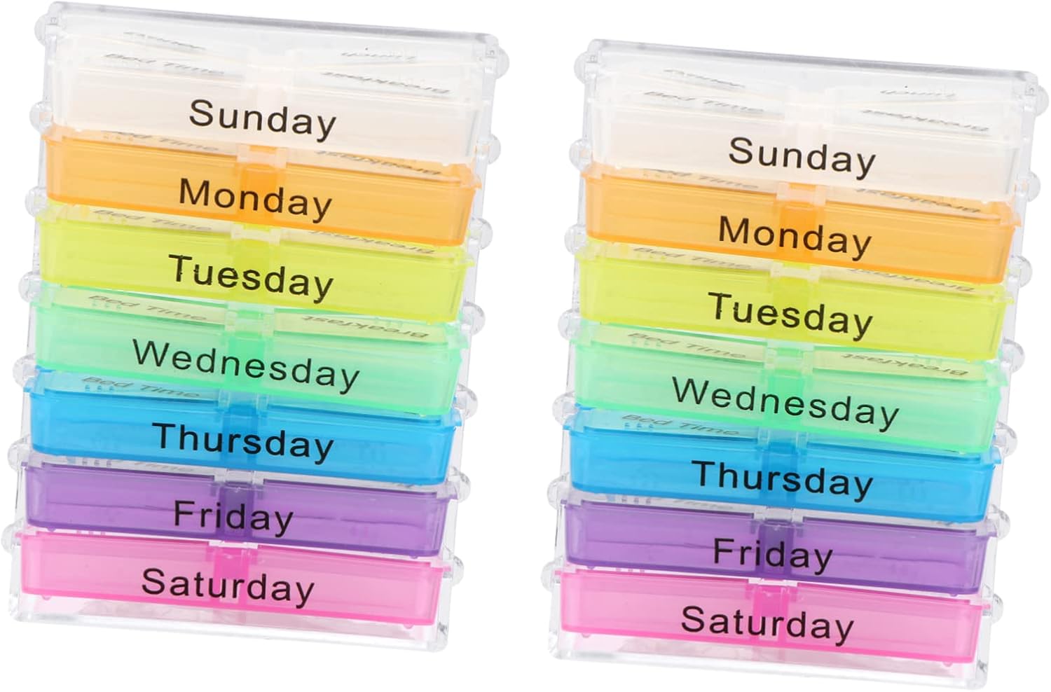 Amazon.com: Alipis 2 Sets Pill Box Weekly Pill Organizer Medication ...