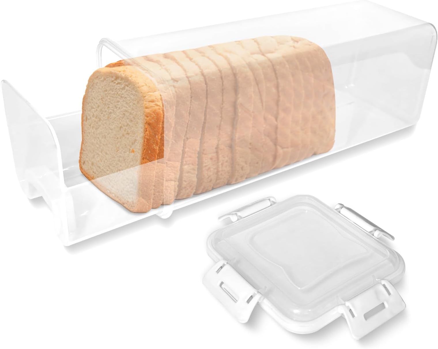 Amazon.com: HZPOINTONE Bread Container, Plastic Bread Box with Airtight ...