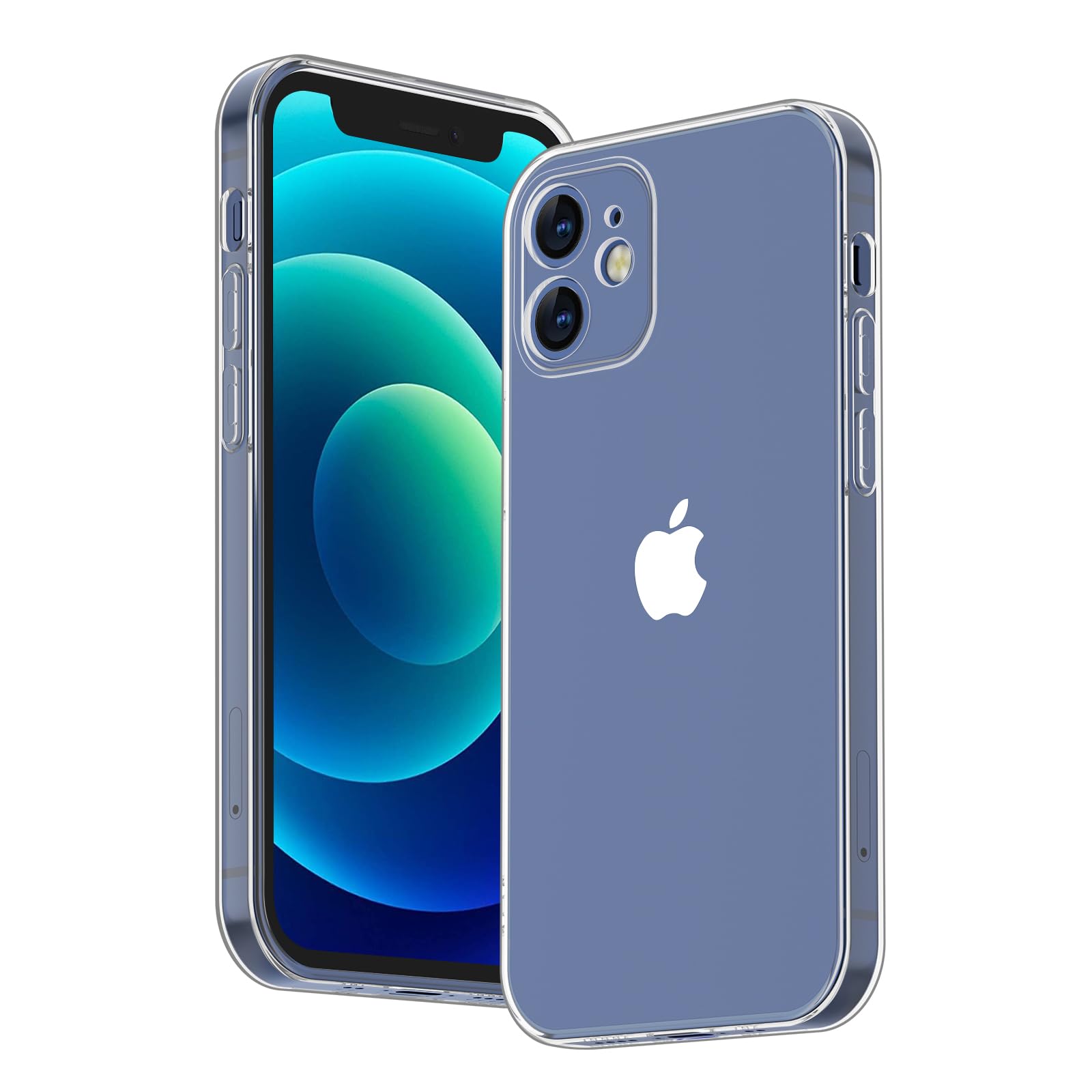 Clear Case for iPhone 12 Mini, Soft Silicone Slim Full-Body Protective ...