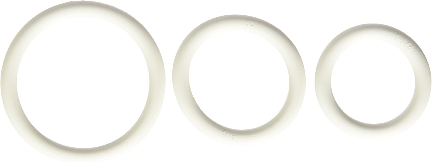 Amazon.com: CalExotics California Exotics Rubber Ring, White, 3-Piece ...