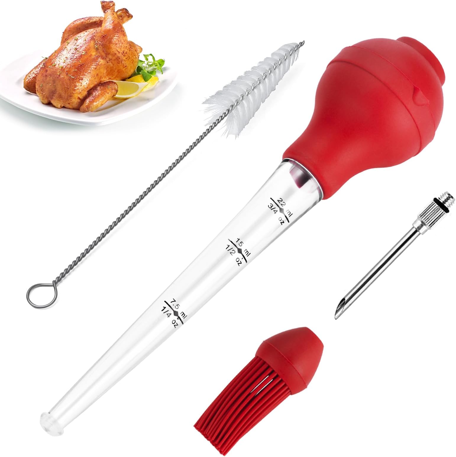 Amazon.com: OLESBUR Premium Turkey Basters for Cooking – Baster Syringe for Hot Liquids – Meat ...