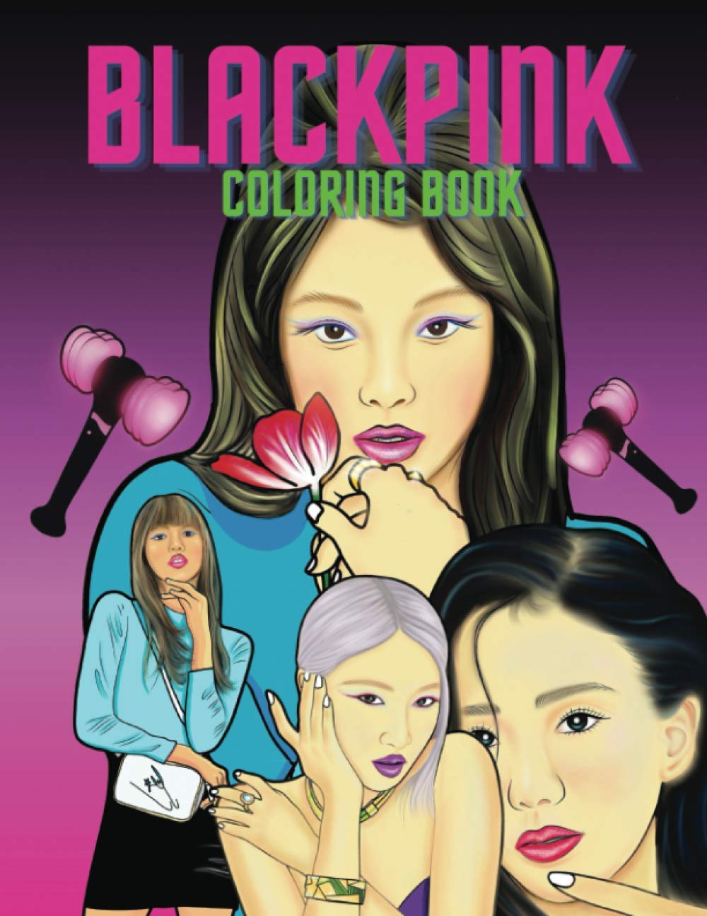 Blackpink Coloring Book K Pop Girls Group Coloring Pages Gift ...