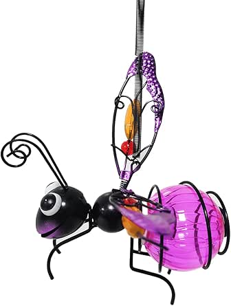 Amazon.com: Honeybee Solar Lantern Garden Decor, LED Hanging Solar ...