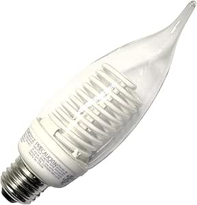 TCP 8TF08CL 8-watt Cold Cathode Light Bulb Flame Tip, Clear, 2700 ...