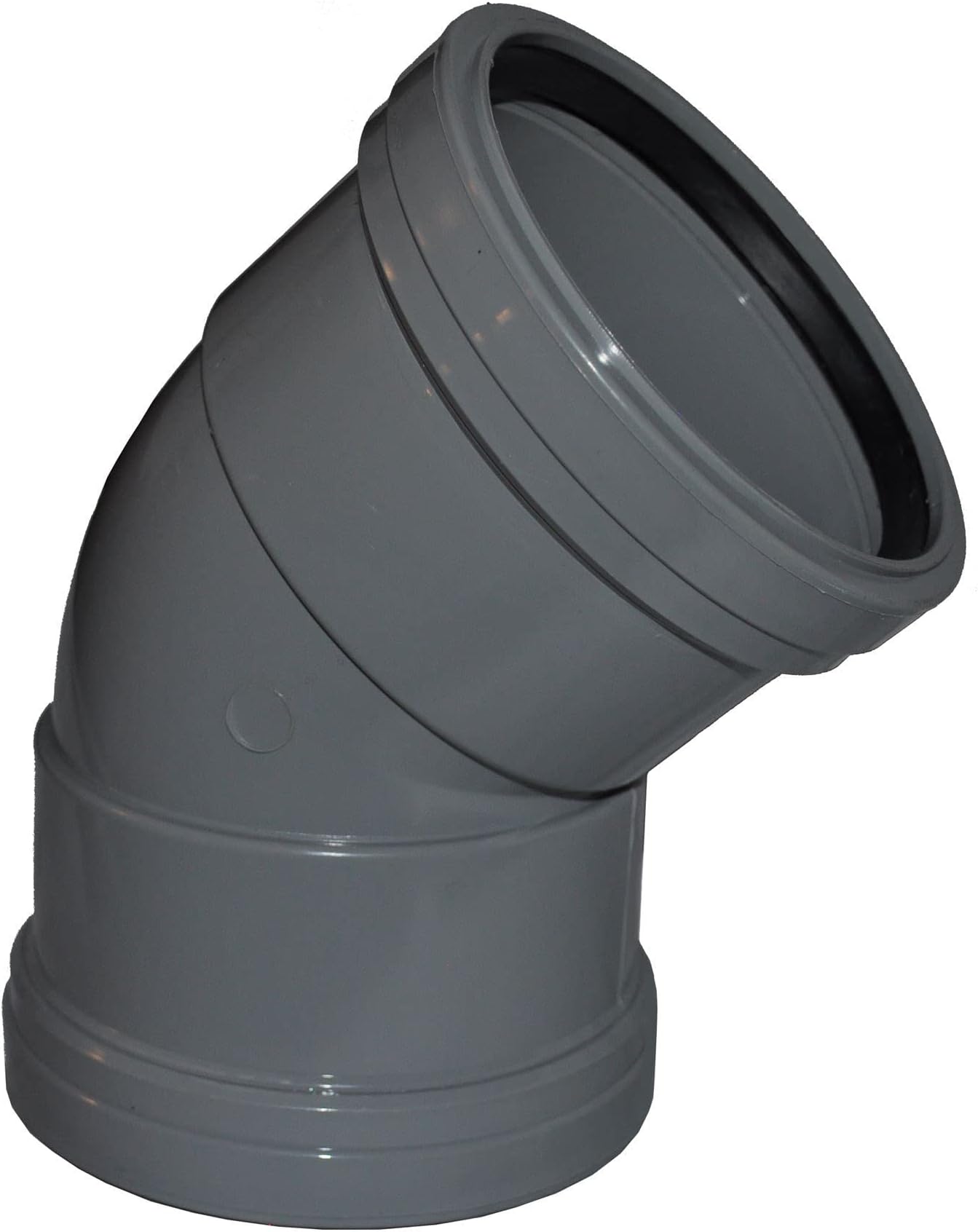 Double Socket Pushfit Soil Pipe 45 Degree Bend - Grey : Amazon.co.uk: DIY & Tools