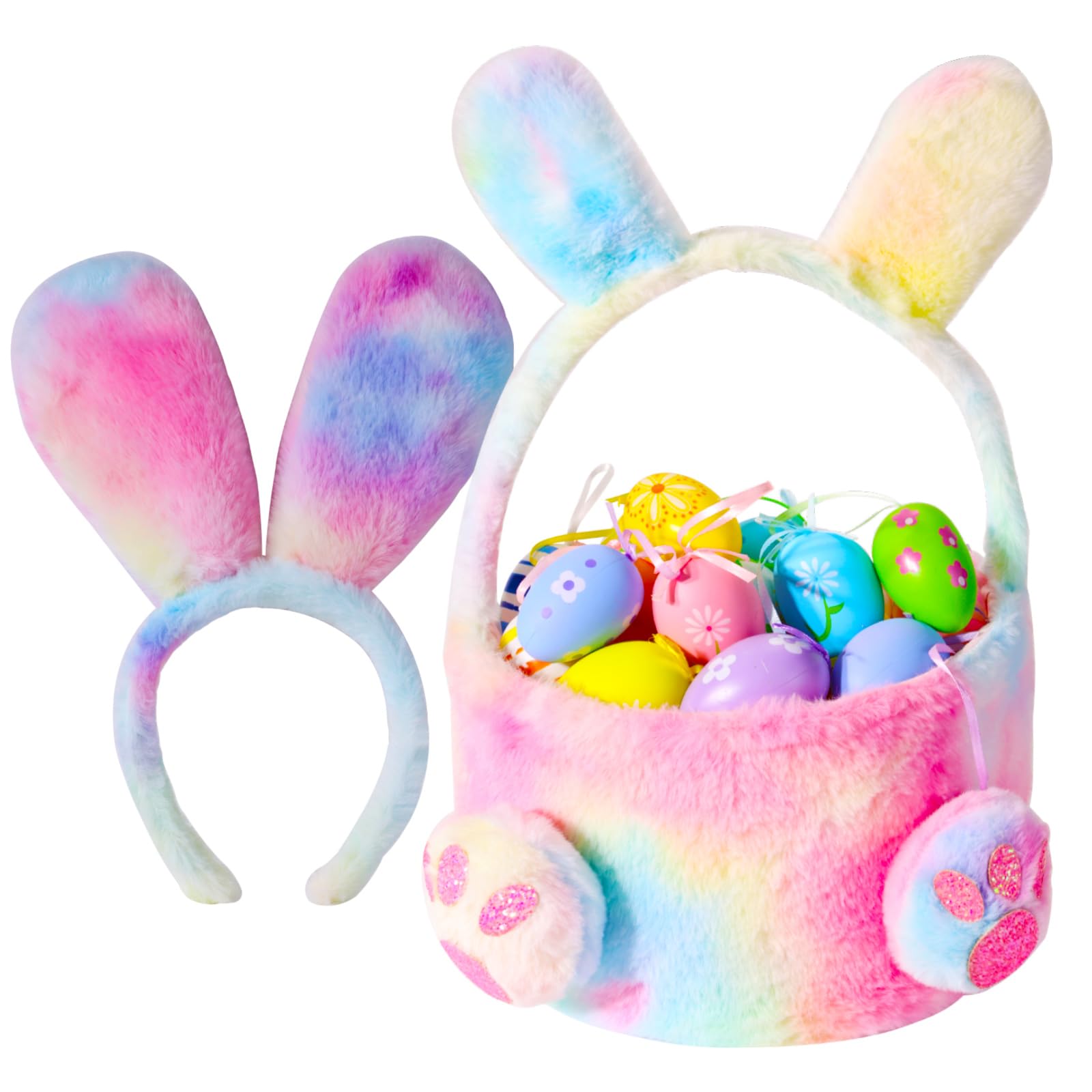 Snapklik.com : PinkSheep Bunny Ears And Basket For Girls