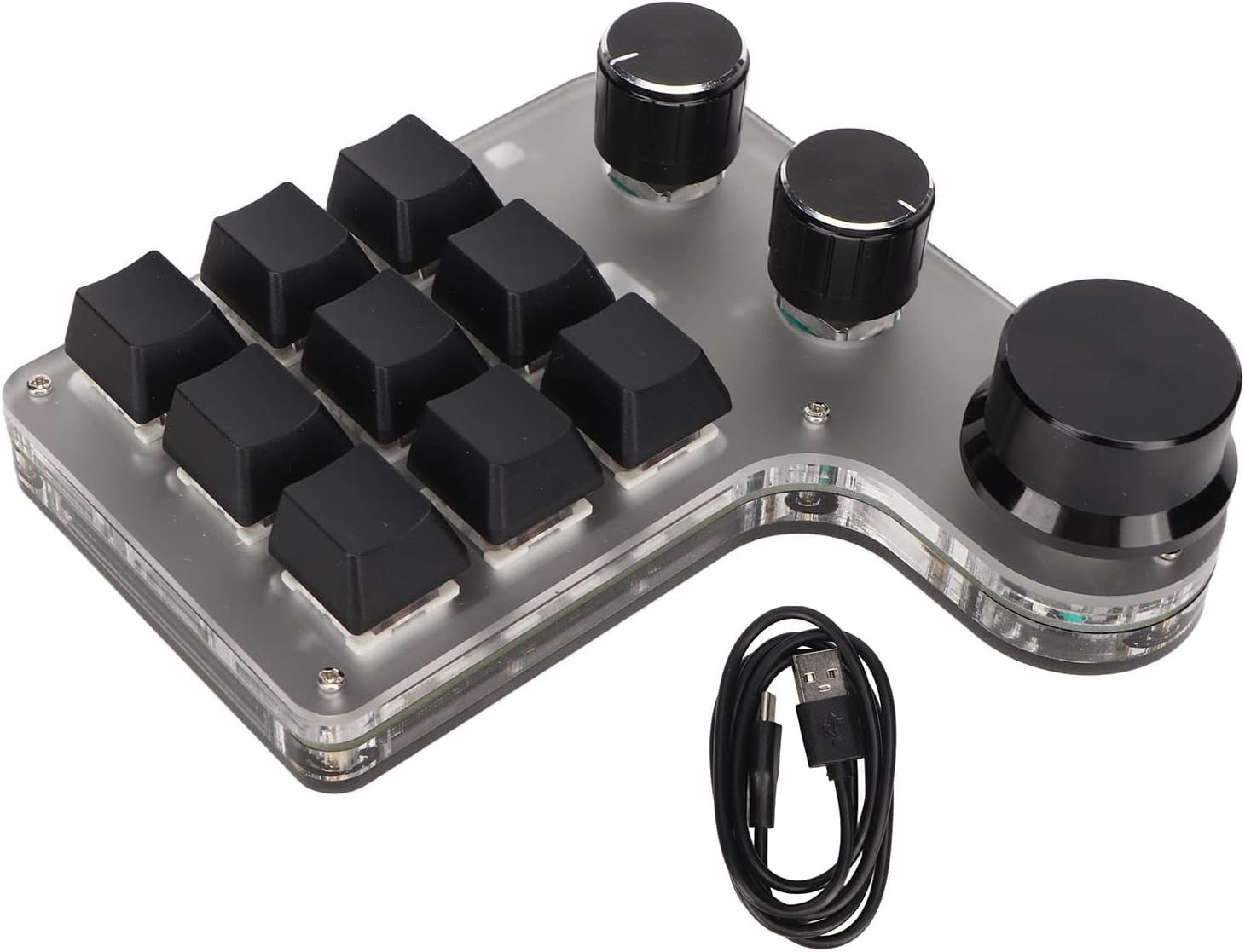 Amazon.com: Tangxi 9 Keys 3 Knobs Mini Custom Keypad, RGB Backlit ...