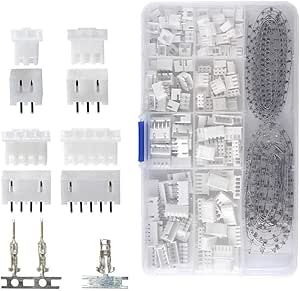 560Pcs 2.54mm JST-XHP JST Connector Kit, JST-PH 2/3/4/5 Pin Housing Adapter Cable Connector ...