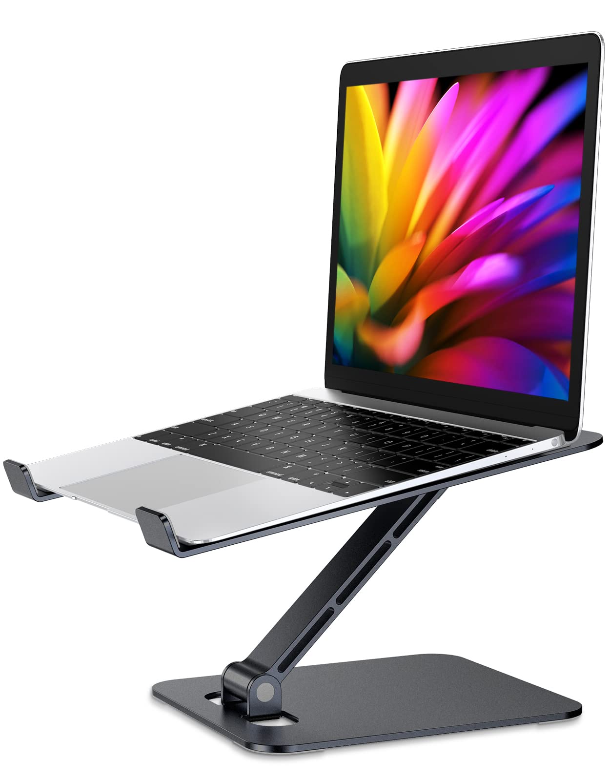 Zewwen Laptop Stand for Desk, Ergonomic Adjustable Foldable Computer ...