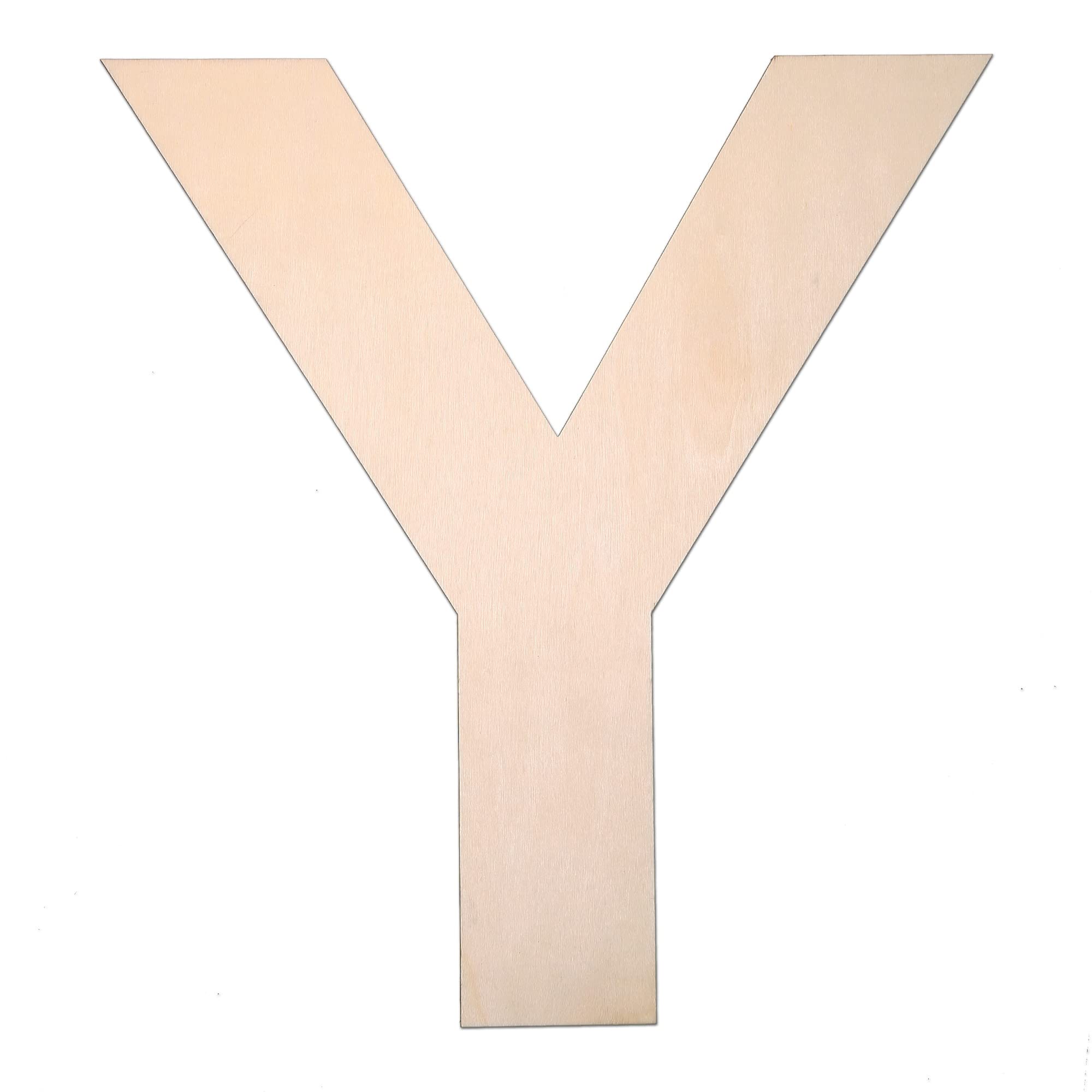 Amazon.com: 12 Inch Wooden Letter Y, 1/4 Inch Thick Large Unfinished ...