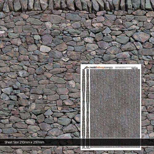Scale Model Scenery TX007-OO Dry Stone Wall 1 Paper (Pack of 5) For OO ...