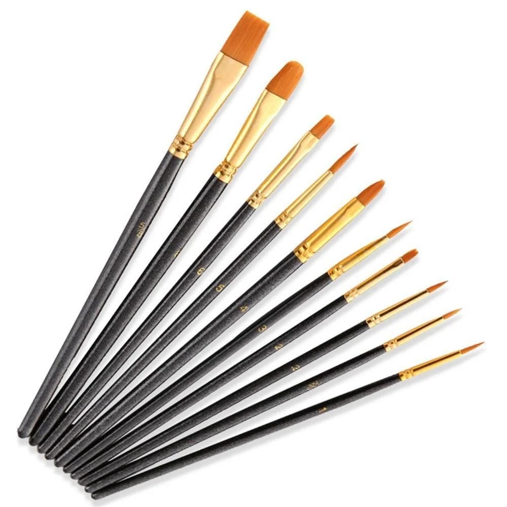 Acrylic Paint Brushes Set, Nylon Brush Head, Art Brushes, Drawing and ...