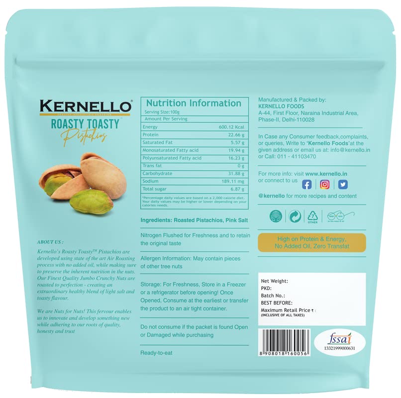 KERNELLO Salted Pistachios Roasted 200gm - AIR Roasted Pista Kernel ...