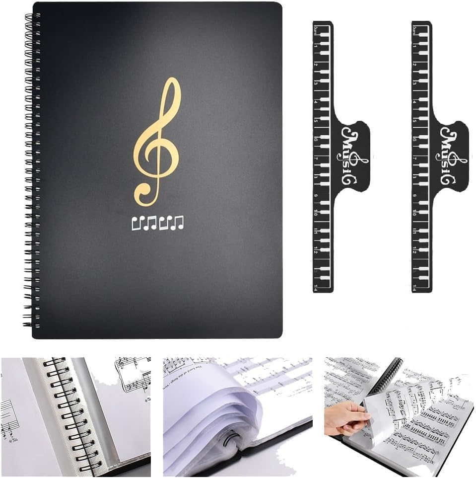 Music Sheet Folder Song File Clef Paper Storage Documents Holder Bag ...