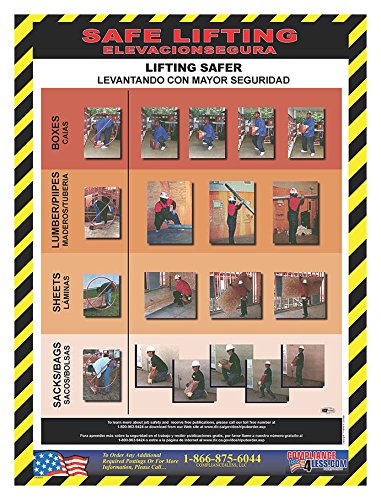 Osha4less Safe Lifting Poster - Bilingual (550400) : Amazon.in: Home ...