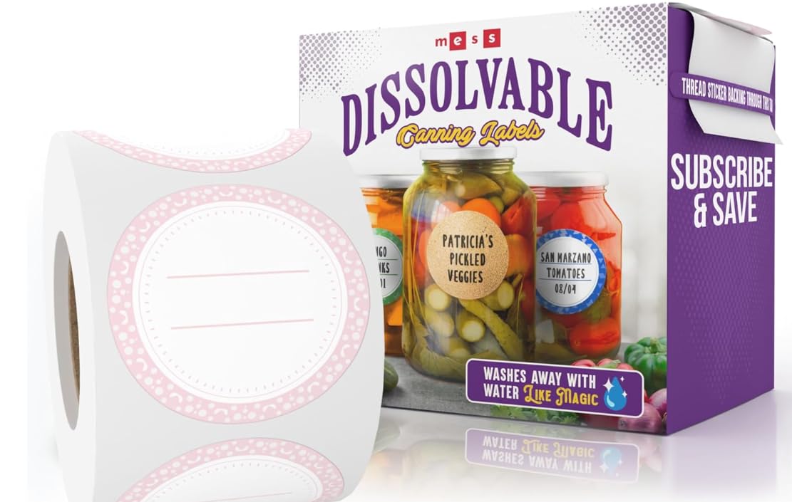 Snapklik.com : Canning Labels Dissolvable Stickers For Mason Jars And More