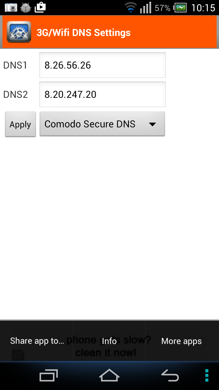 3G/Wifi DNS Settings(Root required) - App on the Amazon Appstore
