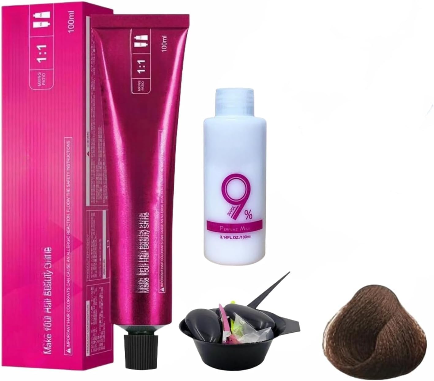 Color Hair Dye,Hair Dye Permanent for Dark Hair Without Bleach,No ...