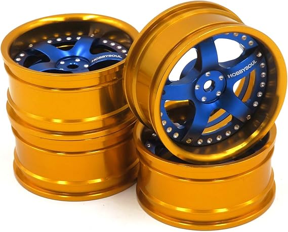 Amazon.com: 4pcs RC 1/10 Aluminum Alloy Wheel Rims Hex 12mm Adjustable ...