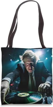 Amazon.com: Boris Johnson DJ on the Turntables Tote Bag : Clothing ...
