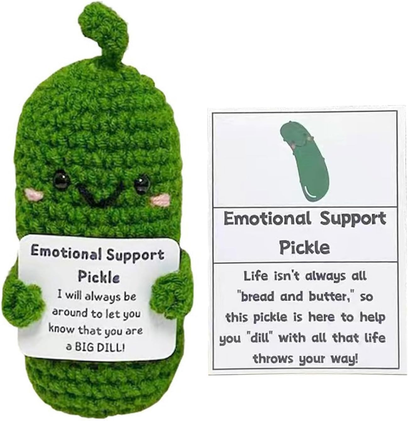 Emotional Support Pickle Cucumber Gift,Knitting Cucumbe Pickles with ...