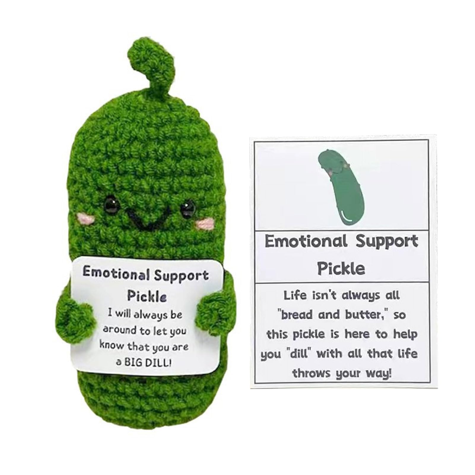Emotional Support Pickle Cucumber Gift,Knitting Cucumbe Pickles with ...