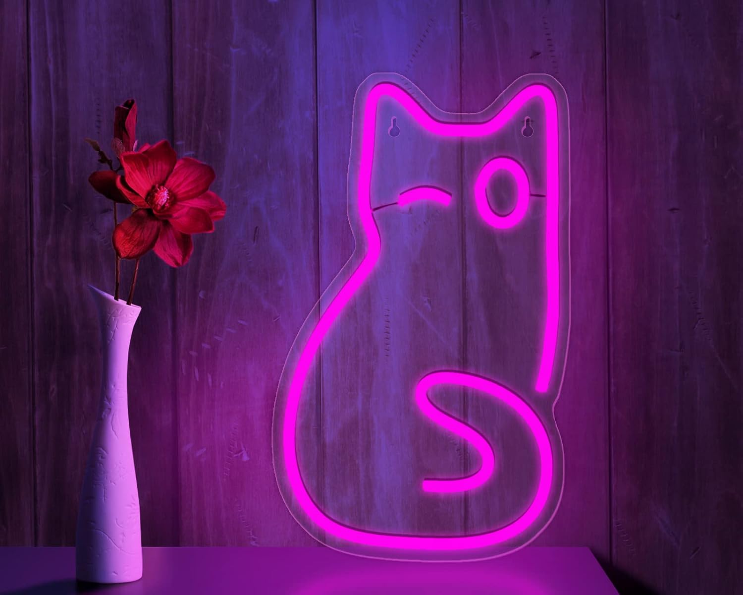 Amazon.com: Pavoko Cat Neon Signs for Wall Decor, Dimmable USB Powered ...