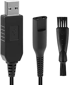 12V Charger Cable for Braun Shaver Series 1 3 5 7 9, Epilator Silk-Epil 9 7 5, USB Power ...