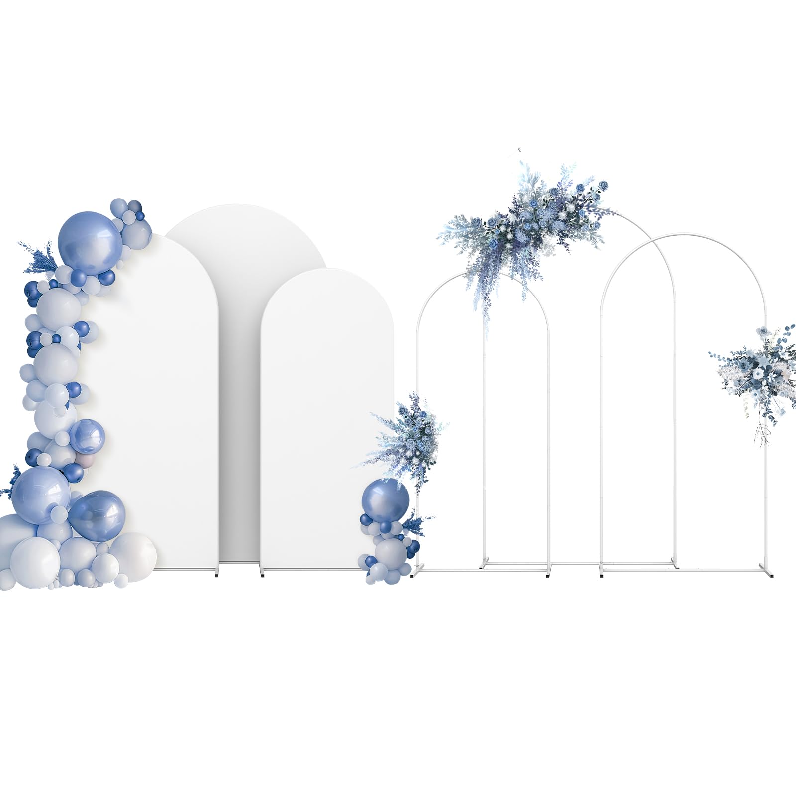 Amazon.com : Arch Backdrop Stand and Cover Set(7.3FT,6.6FT,6FT) Metal ...