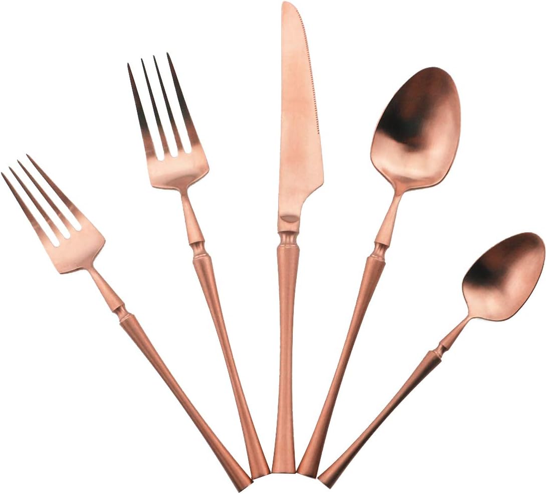 Amazon.com: Gugrida Unique Flatware Set - 5 Piece Iridescent Silverware ...
