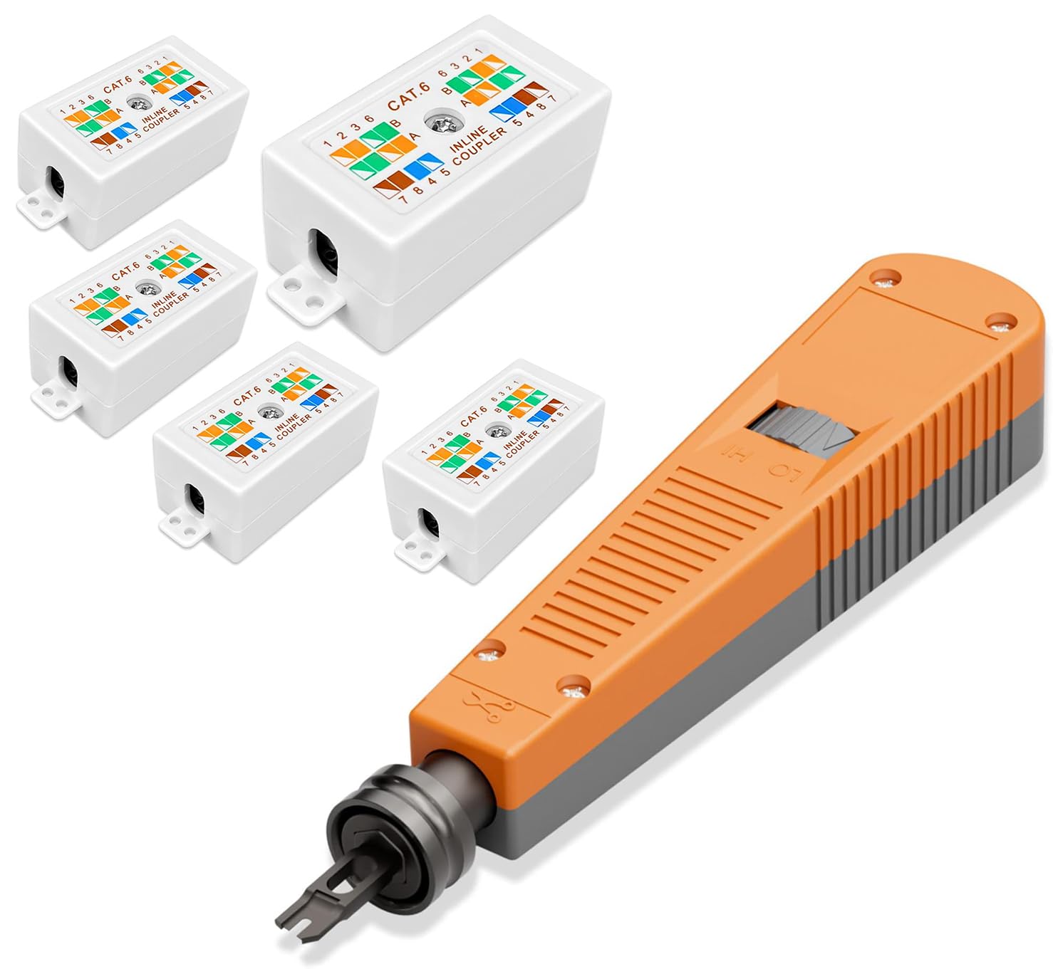 Cat 6 Junction Box 5 Pack & Punch Down Tool - Amazon.com
