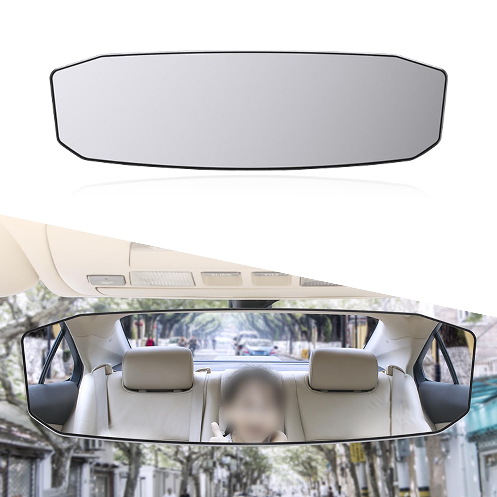 Amazon.com: UGSHY 1 PC Car Rear View Mirror, 11.7In Panoramic Rearview ...