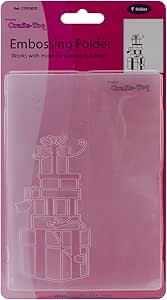 Amazon.com : Crafts-Too Embossing Folder 4''X6''-Boxes Of Presents ...