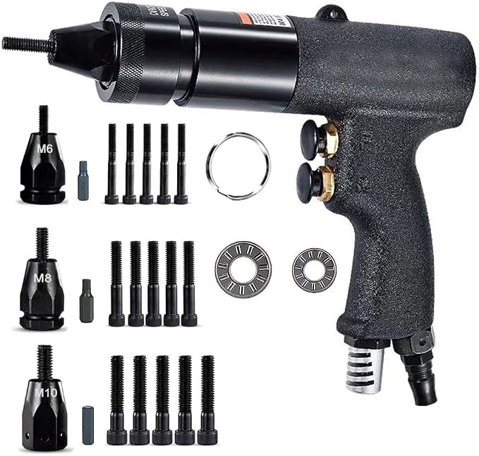 Seababyhouse Pneumatic Rivet Nut Gun Tool, M6 M8 M10 Heavy Duty ...