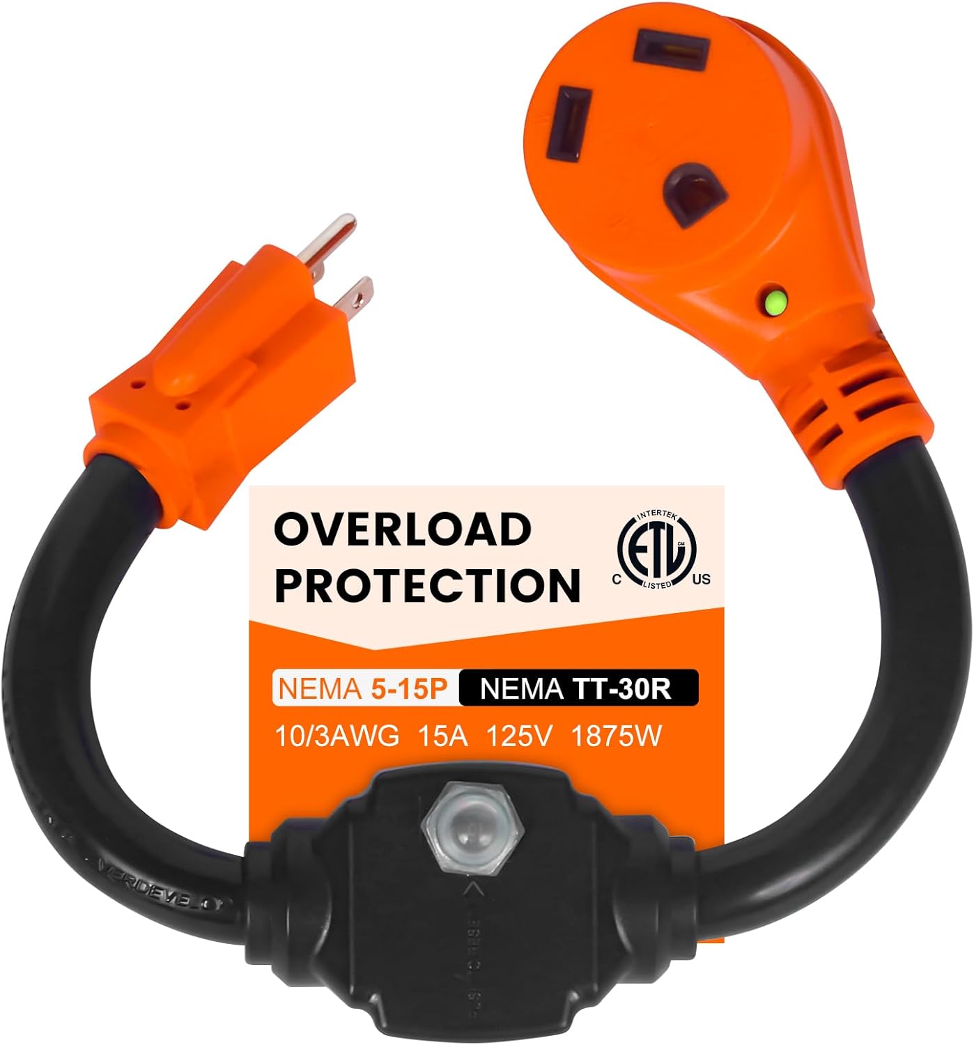 Amazon.com: Gociean Overload Protector 30 Amp to 110 Volt RV Adapter ...