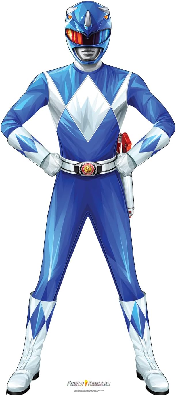 Amazon.com: Cardboard People Blue Power Ranger Cardboard Cutout Standup ...