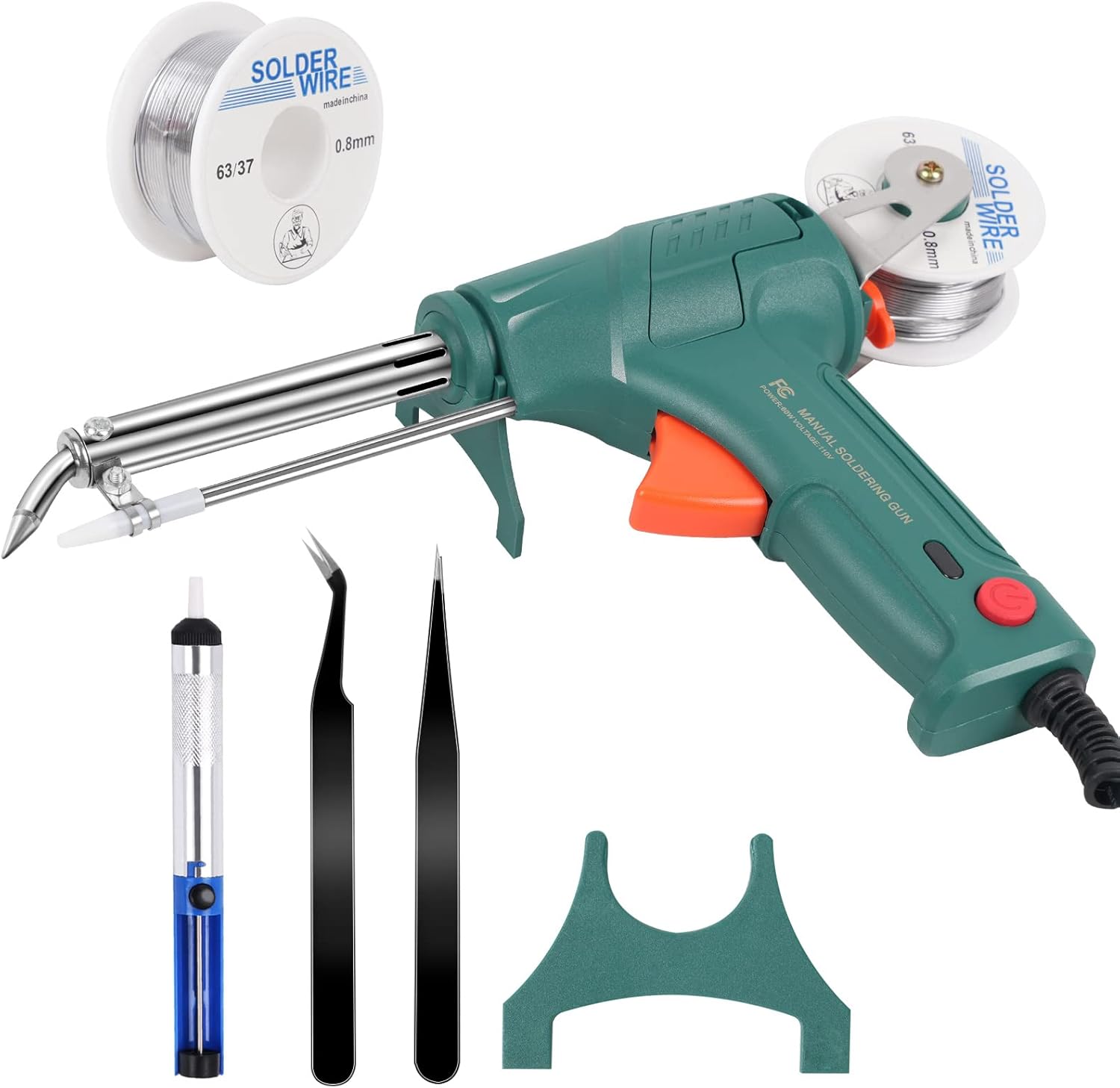 Amazon.com: Irreiw Soldering Iron Kit, 60W Soldering Gun,soldering kit，self feeding soldering ...