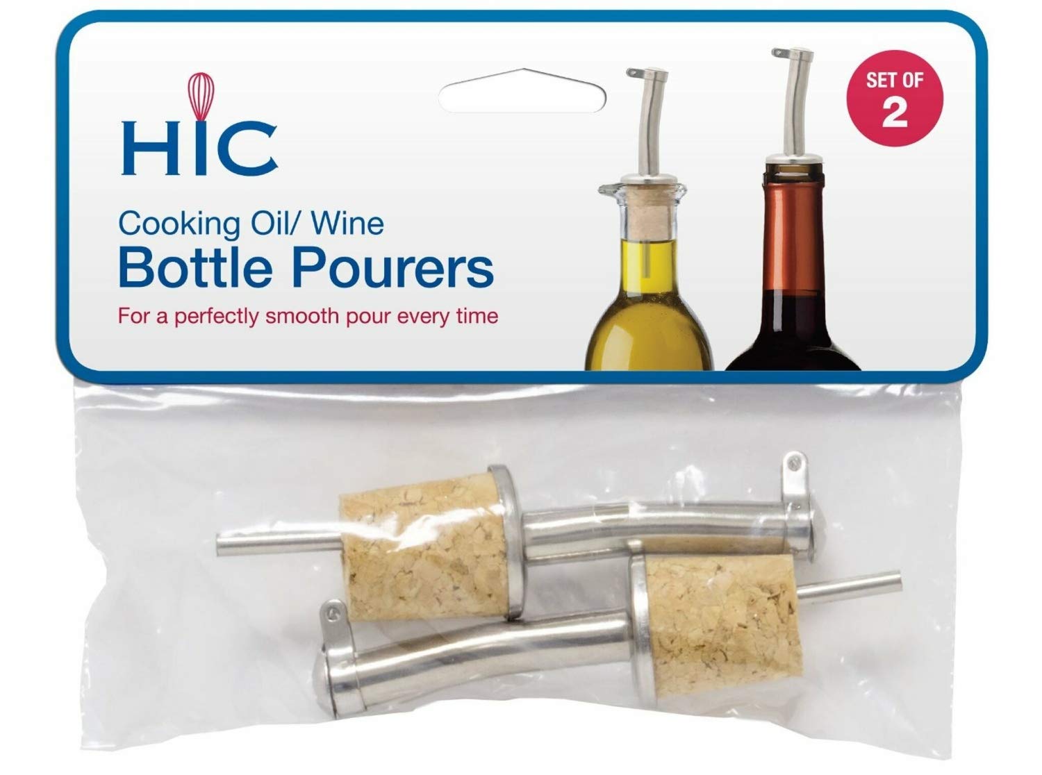 Amazon.com: HIC Kitchen Bottle Stopper Pourer with Hinged Flip-Top Lid ...