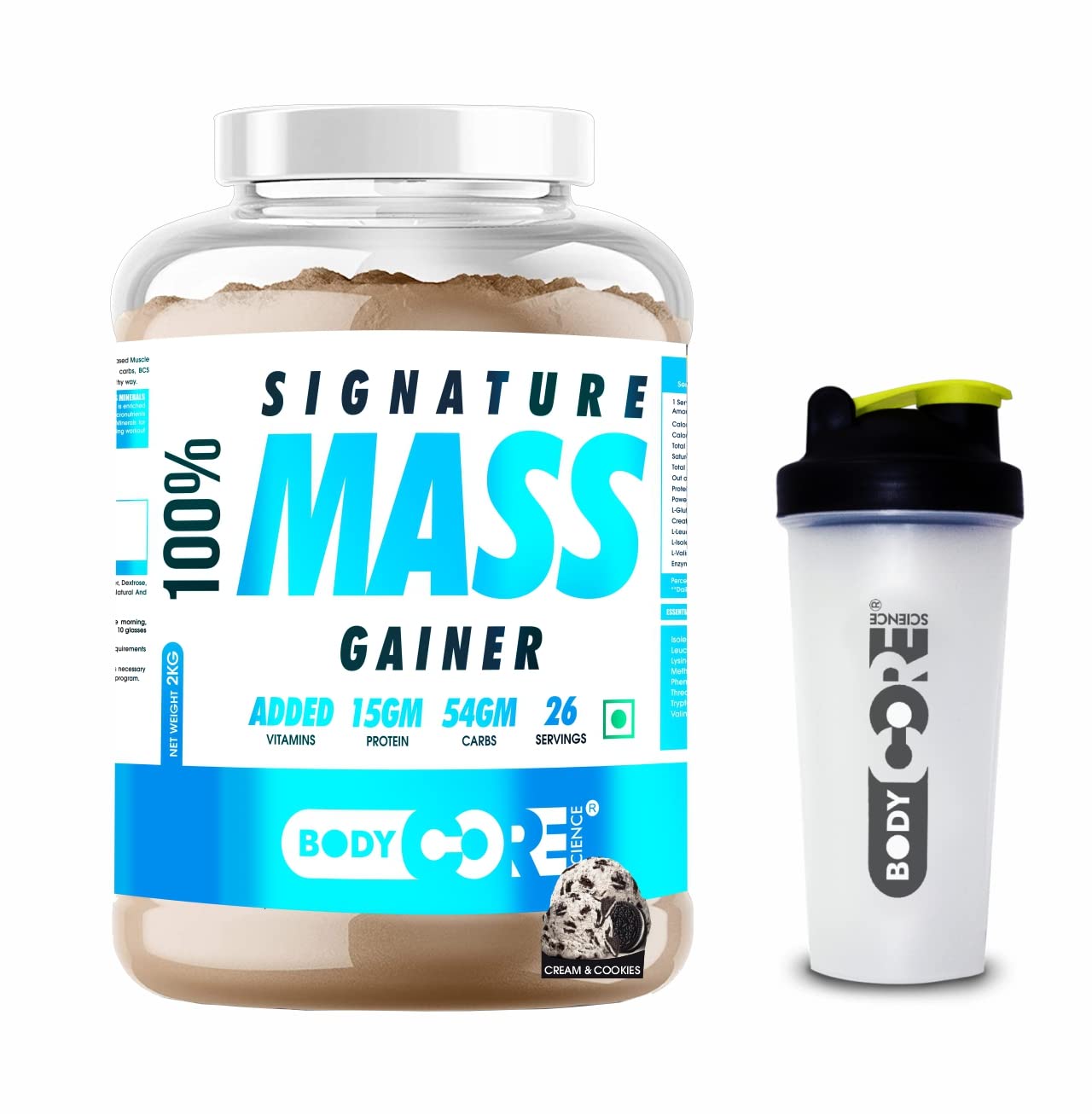 Body Core Science Signature 100% Mass Gainer (2Kg) | Weight Gainer ...