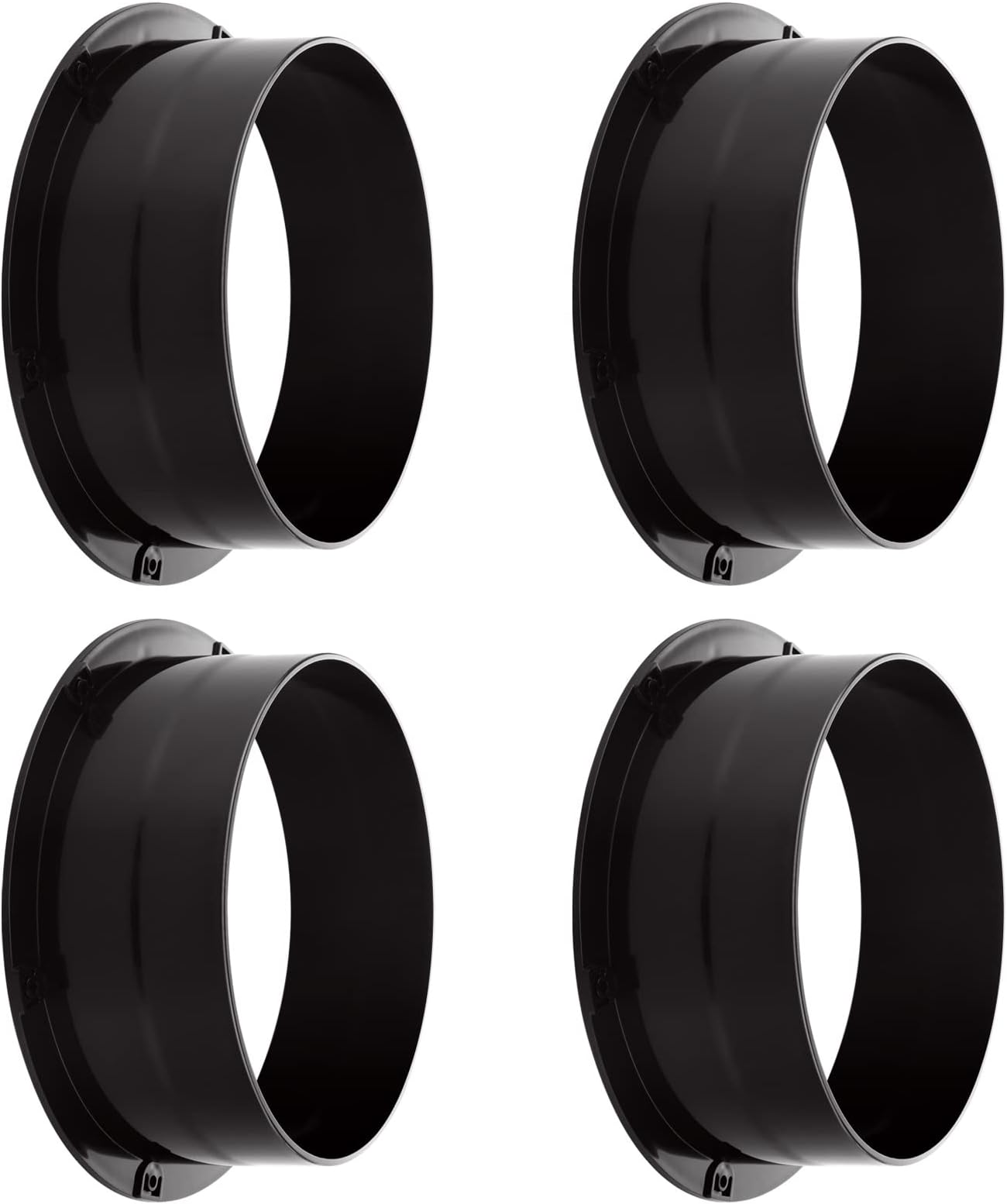 Zonon 2 Pcs Duct Connector Flange 8 Inch (7.68 Inch) Metal Straight ...