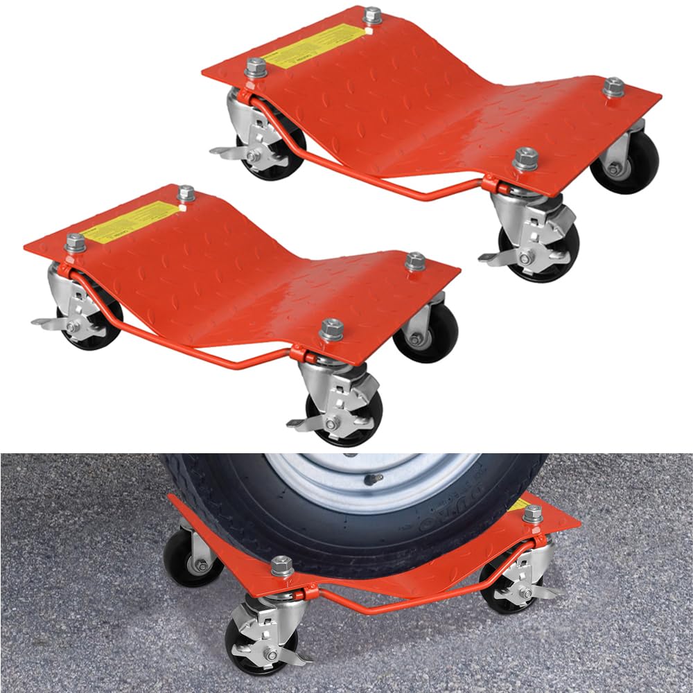 Snapklik.com : Orange Wheel Dollies Set Of 2,Car Moving Dolly Heavy ...