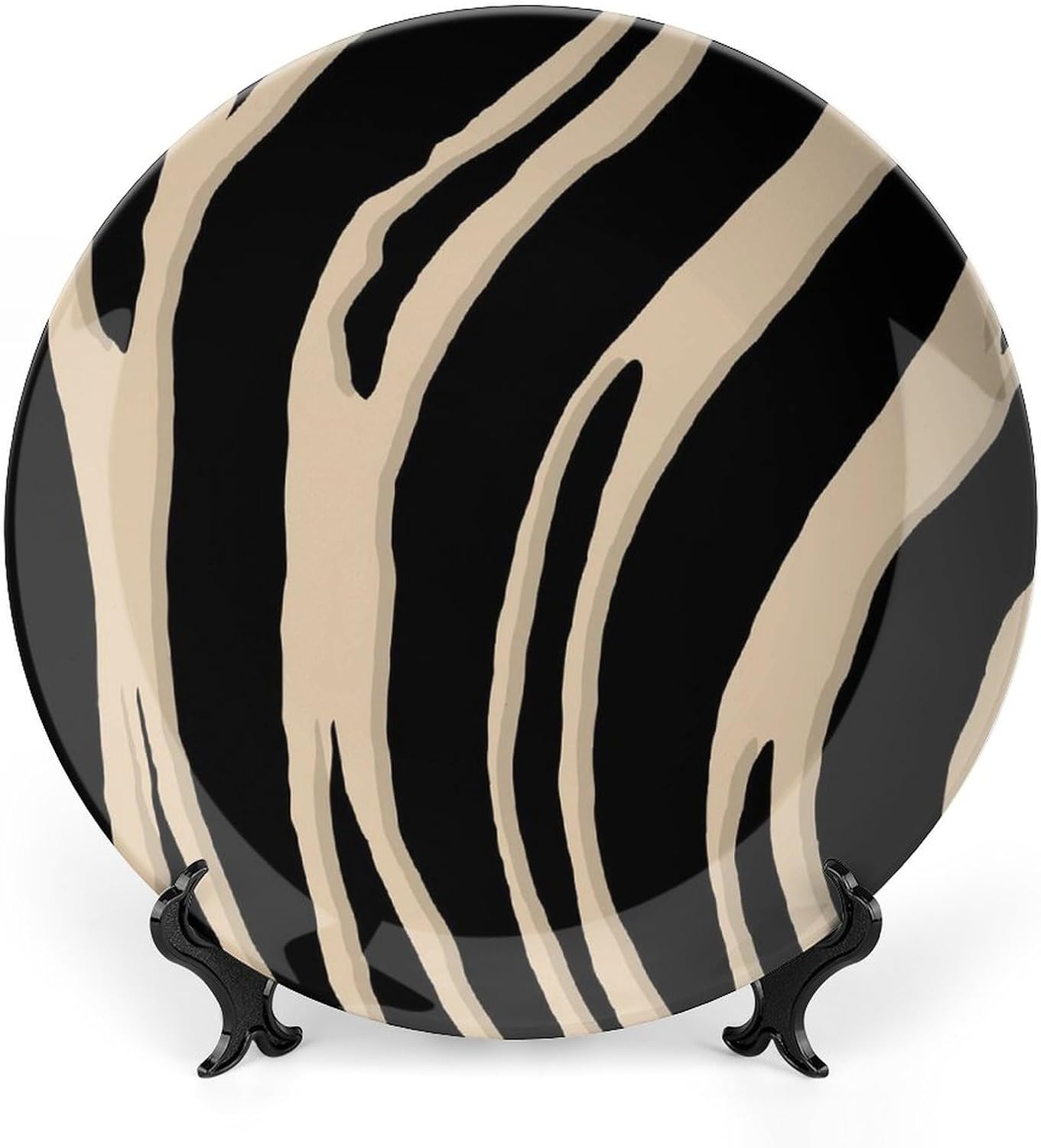 Amazon.com: Zebra Stripes Animal Print on Plate for Home Office Wall ...