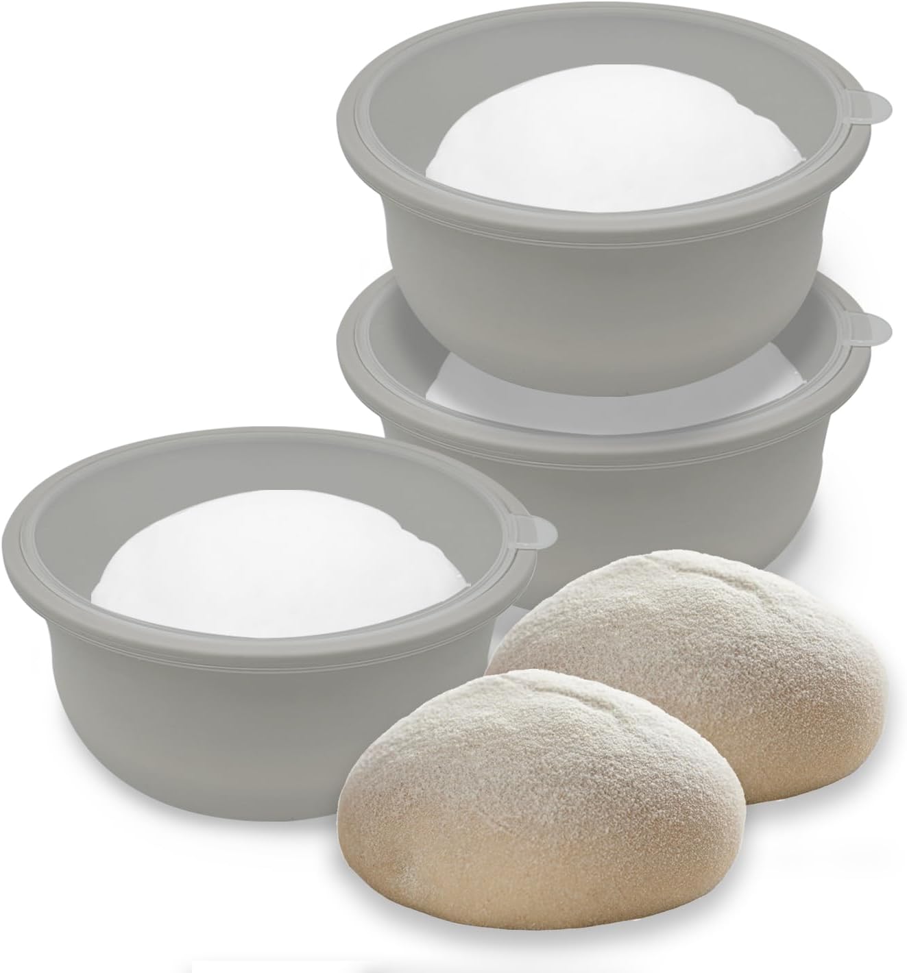 Amazon.com: 3Pcs Stackable Silicone Pizza Dough Proofing Proving ...
