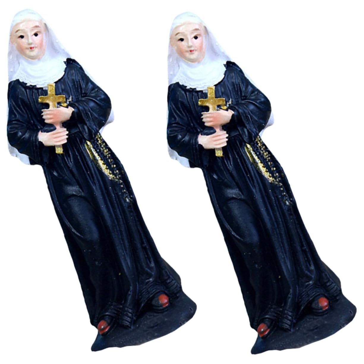 Amazon.com: VOSAREA 2pcs Nun Virgin Statue Decorations for Home Table ...
