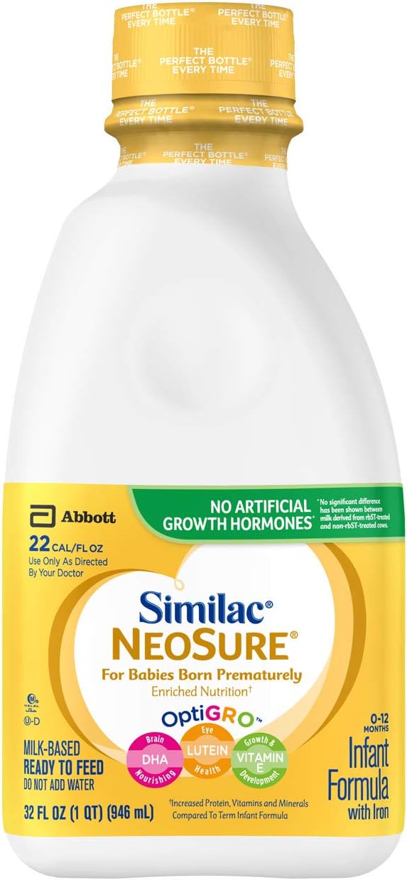 Similac NeoSure Infant Formula with Iron, For Babies Born Prematurely ...