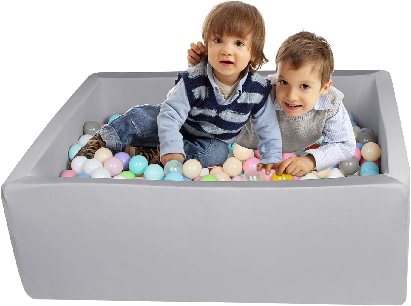 Amazon.com: FUBOTRAD Ball Pit 42.1" x 13.7" Oblong Foam Ball Pits for ...