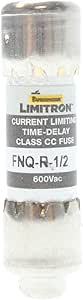 Cooper Bussmann FNQ-R-1/2 Limitron Class CC Time-Delay Fuse, 1/2-Amp ...