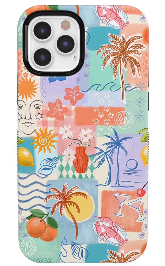 Amazon.com: Casely iPhone 12/12 Pro Case | Tropical Heat | Beachy ...