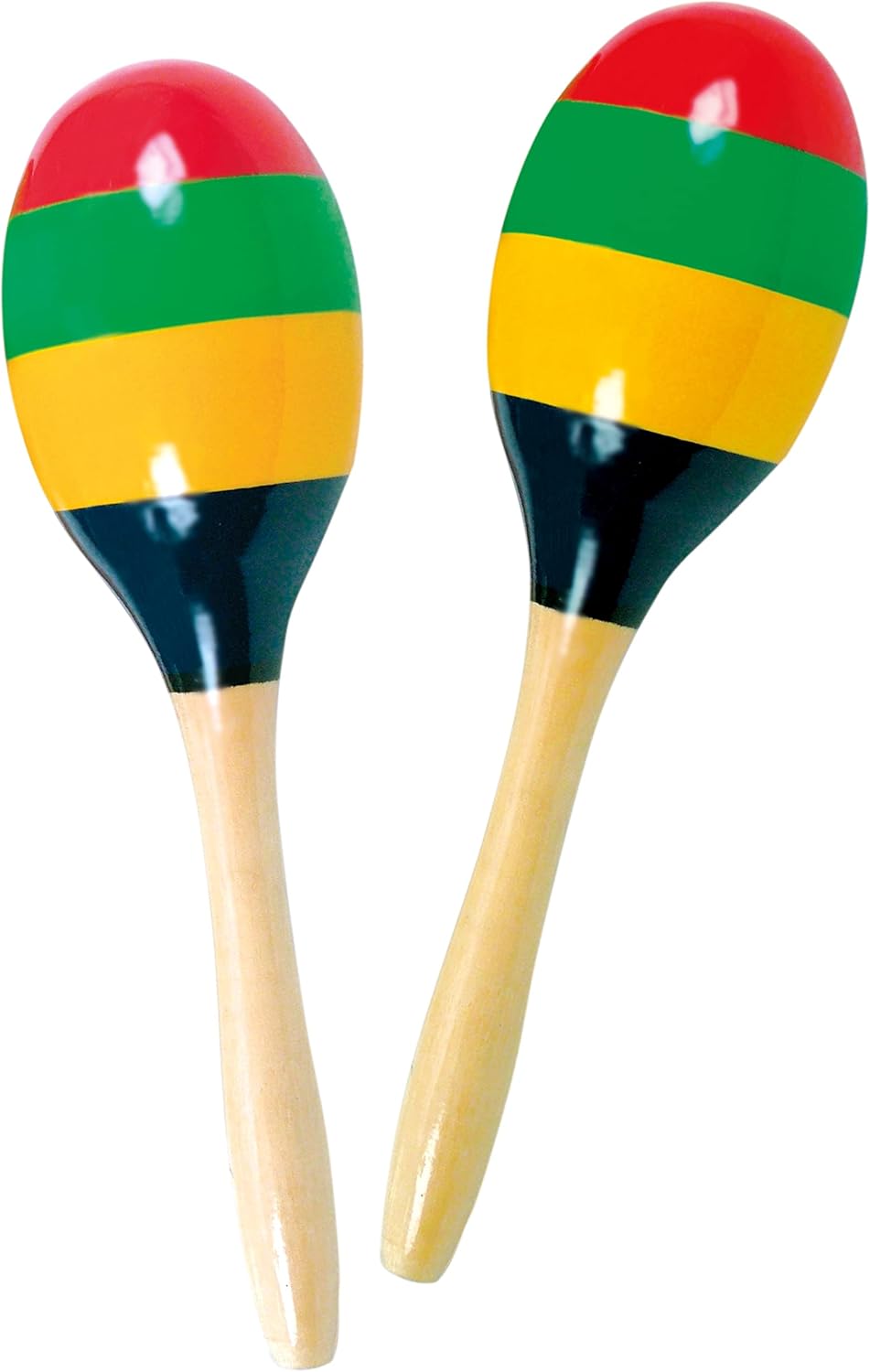 Bino 86555 - Baby Maracas Wooden, Multicolour, With 20cm Long Handle ...