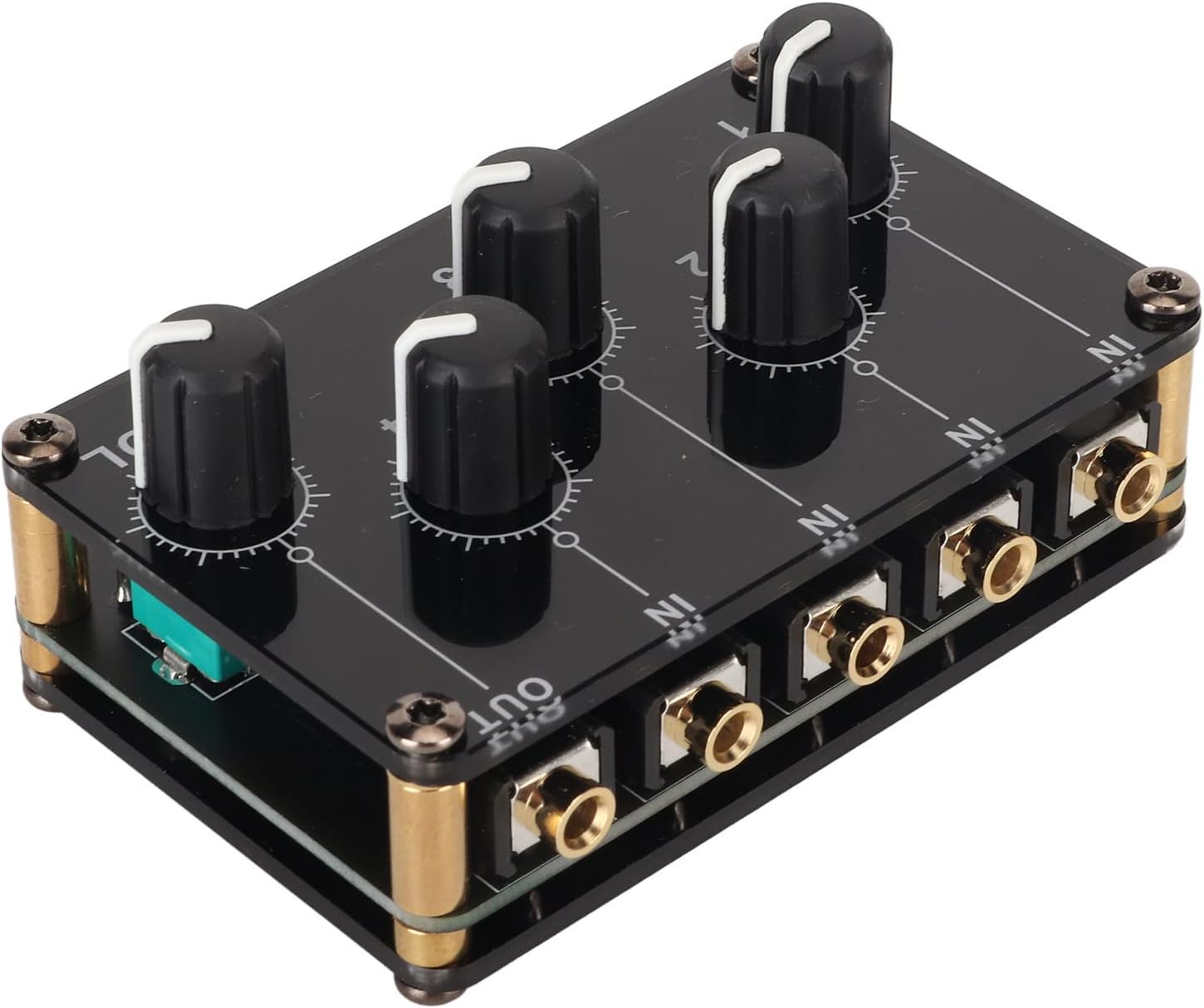 Amazon.com: Passive Sound Mixer, 3.5mm Sound Interface 4 In 1 Out ...